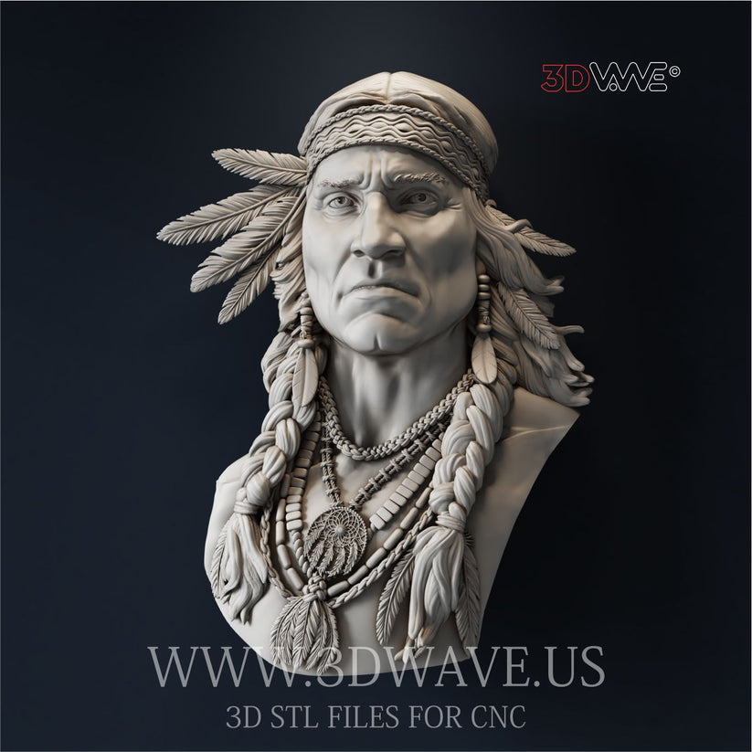NATIVE AMERICAN 3d stl - - 3DWave.us