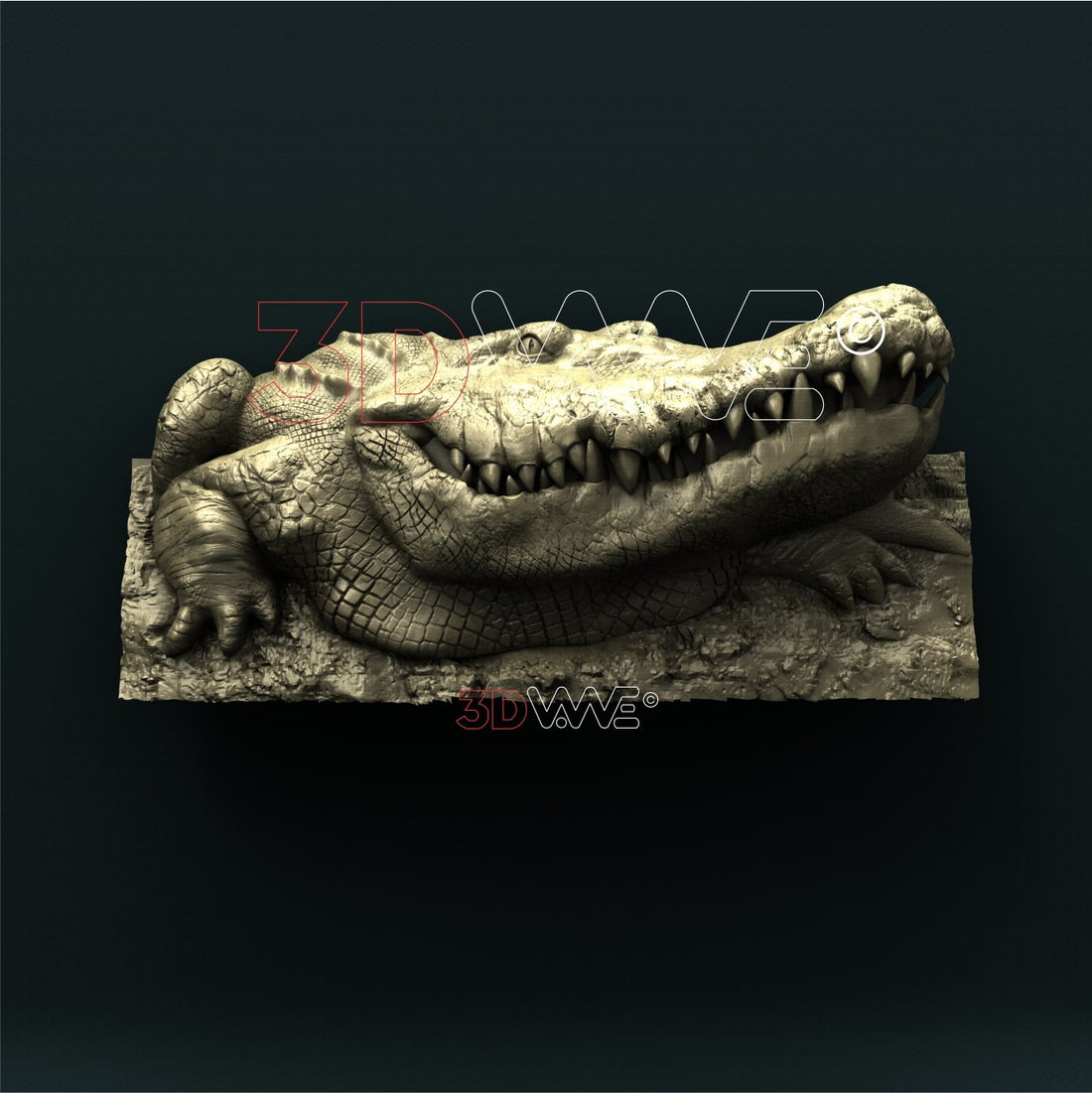 ALLIGATOR 3D STL - - 3DWave.us