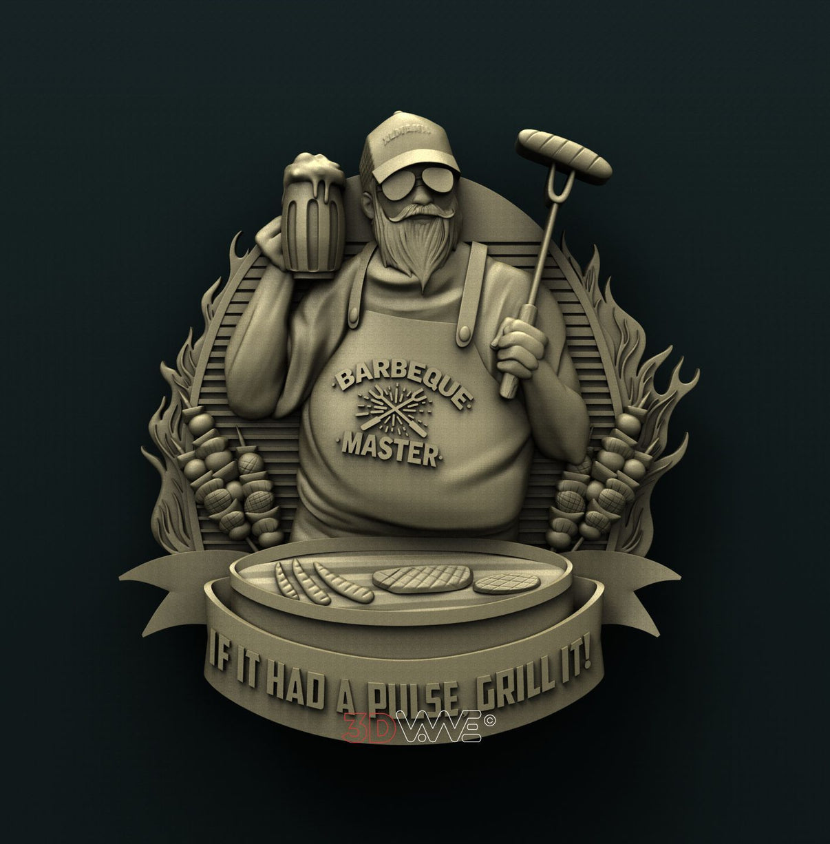 BARBEQUE MASTER 3D STL - - 3DWave.us