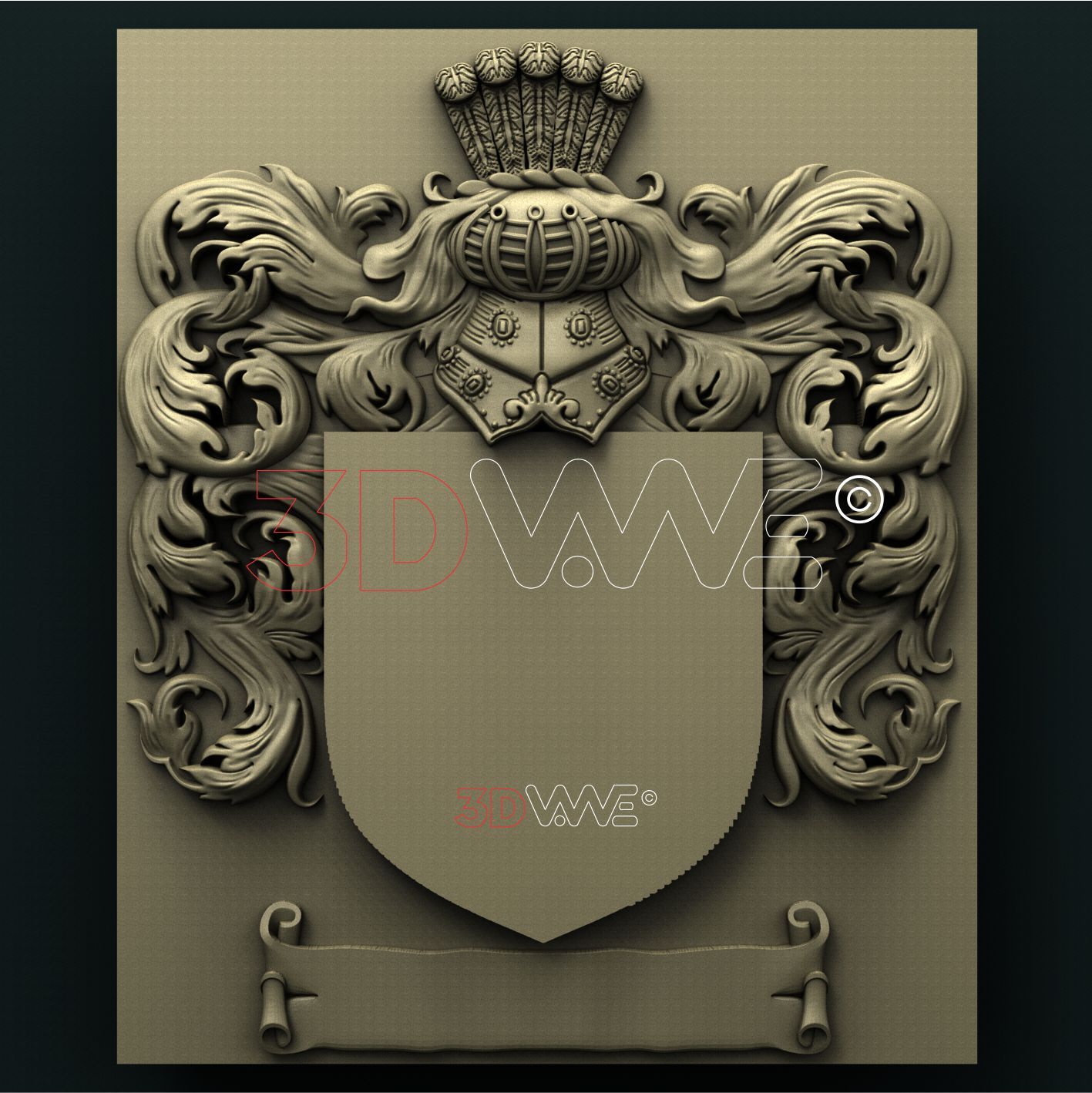 FAMILY CREST 3D STL - - 3DWave.us