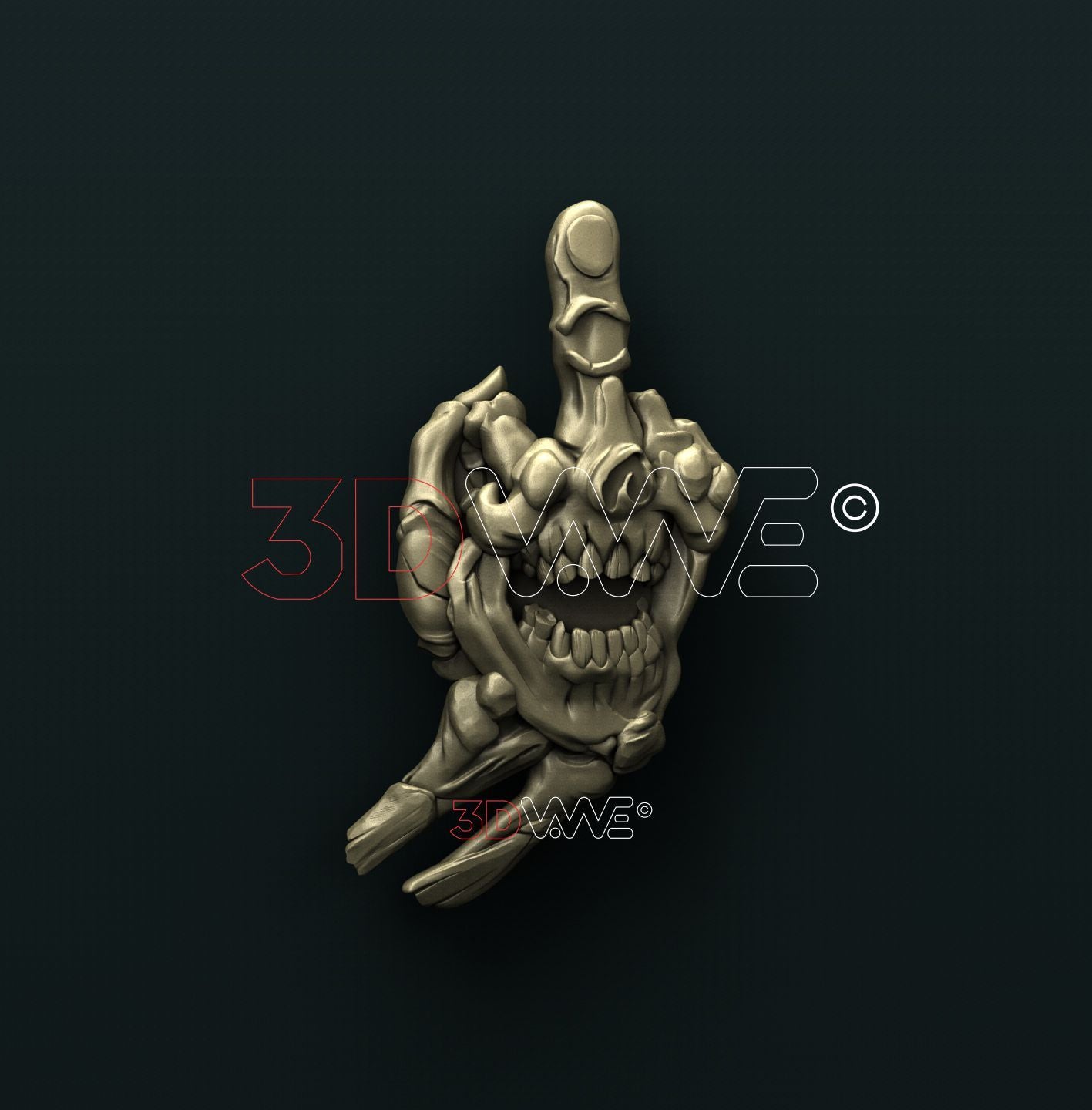MIDDLE FINGER 3D STL - - 3DWave.us