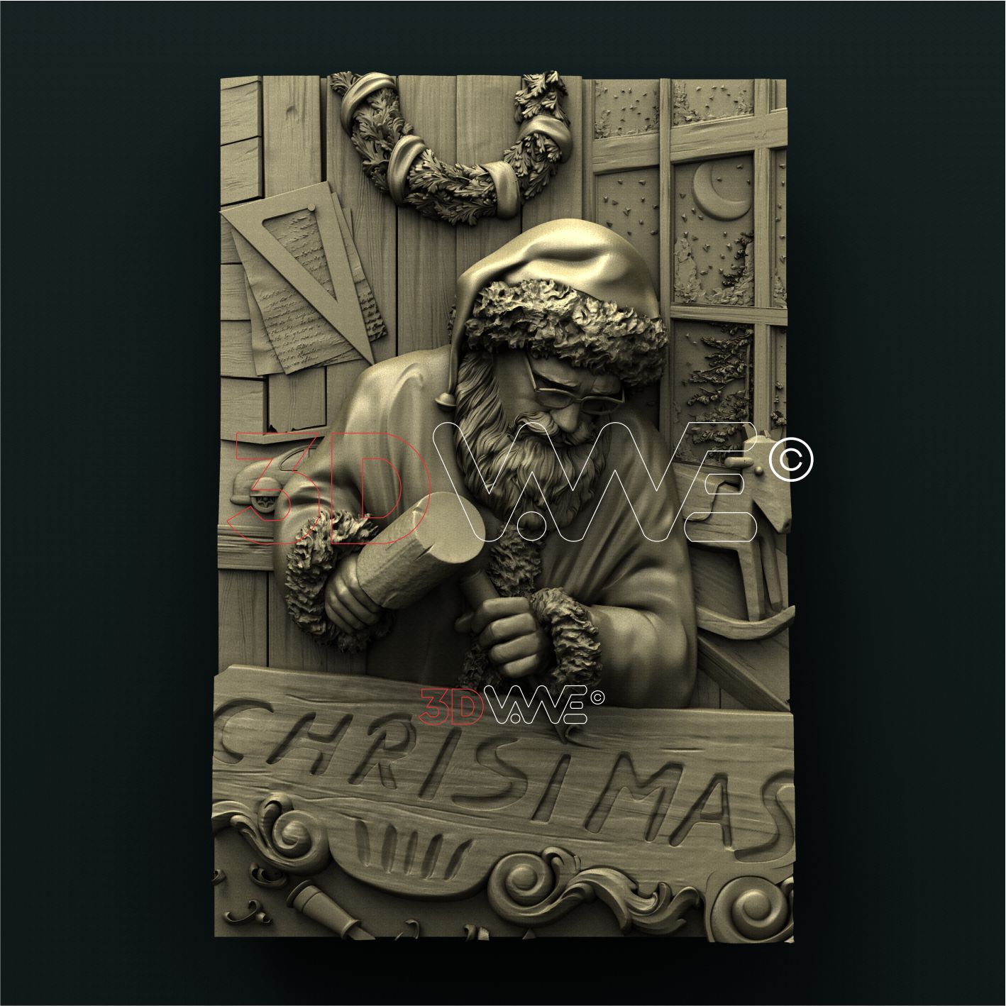 SANTA CLAUS 3D STL - - 3DWave.us