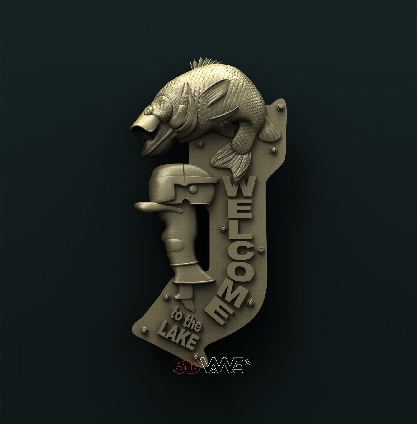 WELCOME SIGN 3D STL - - 3DWave.us
