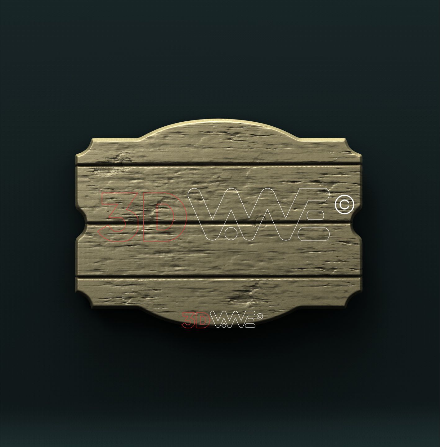 WOODEN BOARD 3D STL - - 3DWave.us